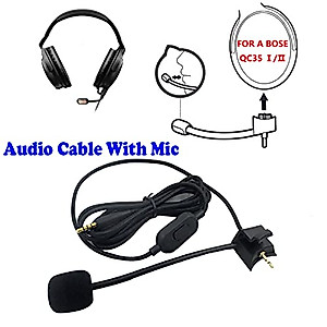 NATEFEMIN Headphones Audio Cable Microphone Cord Mic for Bose (QC35/QC35 II) Headphone Accessory