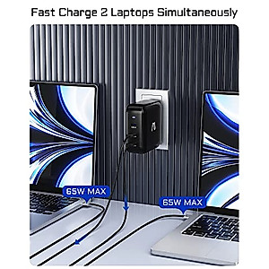 140W USB C Charger, PD3.1 GaN 3Port Type C Wall Charger Fast Charging Station Adapter, PD 100W PPS Charger Block for MacBook Pro 16"/Air, iPhone 14 Pro Max, Galaxy S22/S21,Tablet,Laptop-Black