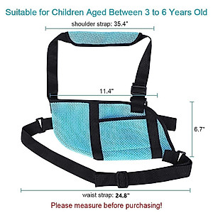Arm Sling for Children, Kids Arm Support with Waistband Under 6 Years Old Shoulder Immobilizer and Storage Pockets for Toddler Broken Arm, Elbow, Wrist Support and Injury Recovery Arm Sling for Shoulder Injury