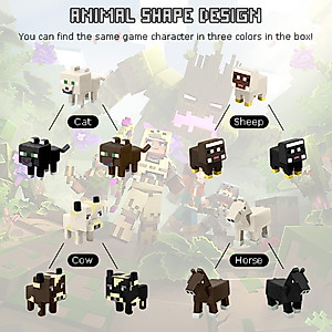 MOYEE Mini Figures, 36 Pack Action Figures Toys, Cute Game Series Characters Cake Toppers for Collection Birthday Party Supplies Easter Egg Fillers, Party Gift for Kids Boys Fans