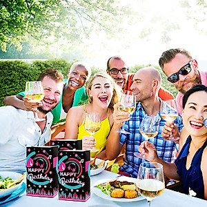 24 Pieces Music Party Paper Bags, Happy Birthday Party Treat Bags Candy Goodie Bags for Teens Social Media Theme Birthday Party Favor, 8.3 x 4.7 x 3.1 Inch