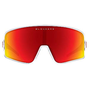 Blenders Eyewear Eclipse – Polarized Sunglasses – Wrap-Around Lens – 100% UV Protection – For Men – Hot Rageous