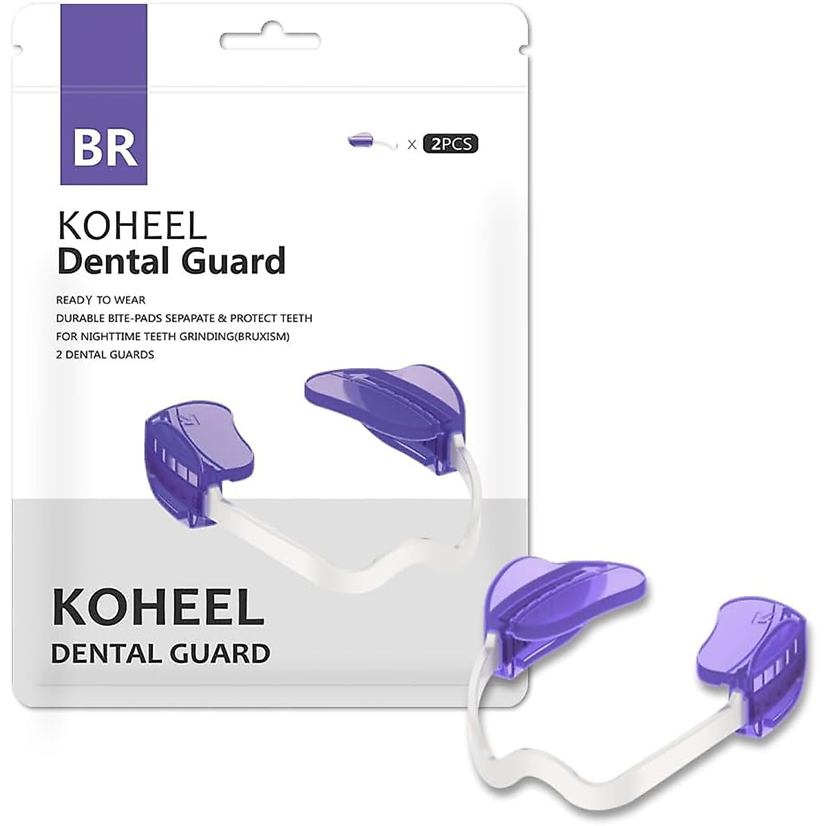 KOHEEL Adjustable Mouth Guard for Teeth Grinding and Clenching, No Boiling Night Guard, Stop Bruxism Dental Guard (2 Count)