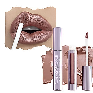 Runway Rogue Pearl Glam Long Wear Shimmer Liquid Lipstick, Slightly Dark Pink-Nude Lipstick with Silver and Gold Shimmer, ‘Soft Light’