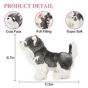 Husky Stuffed Animal, Alaskan Malamute Dog Plush, Realistic Dog Plushie for Kids, Weighted Dog Toy Stuffed Animals, 9 Inch