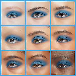 IS'MINE Single Sky Blue Matte Eyeshadow, High Pigment, Longwear, Intense Color Best Pressed Eye Makeup for Day & Night