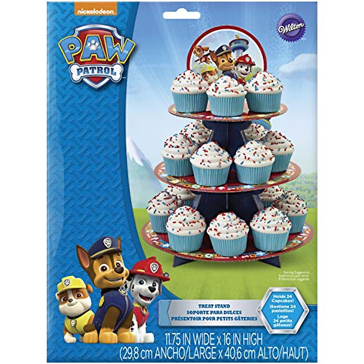 Wilton 1512-7900 Paw Patrol Cupcake Treat Stand Holds 24 Cupcakes! Large