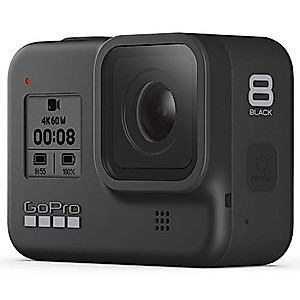 GoPro HERO8 Black Waterproof Action Camera with Touch Screen 4K Ultra HD Video 12MP Photos 1080p Live with Accessory Bundle - 1 Additional GoPro USA Batteries + PNY 64GB U3 microSDHC Card