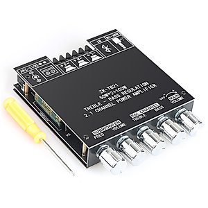 ZK-TB21 Bluetooth Amplifier Board 2.1 Channel,50W+50W+100W Power Output Class D AMP Module with Dual TPA3116D2 Chip (ZK-TB21)