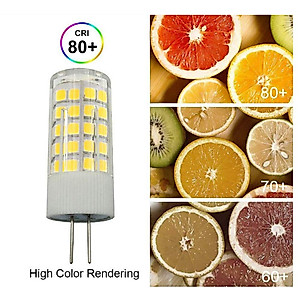 G4 LED Bulbs Dimmable G4 Bi-Pin Base 6W(Equivalent to 50W Halogen Replacement) Warm White 3000K Ceramic Base LED Corn Light for Home Lighting Bedroom, 64 LED 2835 SMD,Dimmable,6 Pack