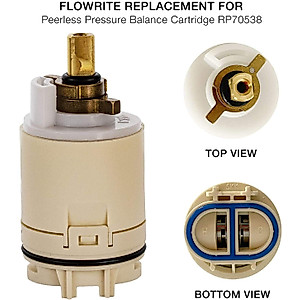 FlowRite RP70538/73625 Replacement for Peerless Tub and Shower Pressure Balance Cartridge and Valve Assembly (Cartridge and Check Valve Assembly)
