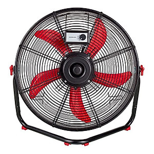 Hyper Tough Sealed Motor Drum Fan with Wall Mount 3-Speed Metal Construction Pivoting Head 20-Inches, Great for Office and Home SFDE-500B3-1 (Renewed)