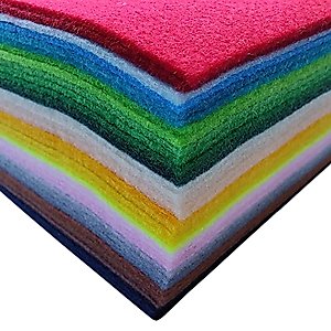 Jtnohx Soft Felt, Felt Sheets for Crafts, Felt Fabric for Sewing, 40 Colors Assorted Felt Squares 8 x12 inches for Art and Decorations