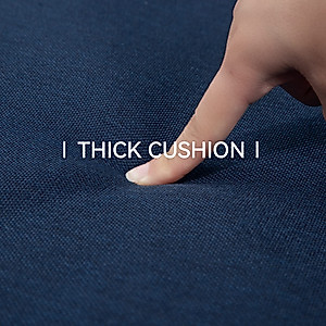 Joyside Outdoor Swivel Rocker Patio Chairs Set of 2 and Matching Side Table - 3 Piece Wicker Patio Bistro Set with Premium & Soft Fabric Cushions(Mixed Grey/Blue)