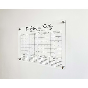 DOUBLE MONTH Calendar Two Month Wall Calendar -Personalized Calendar 2024 Two Month Planner Family Calendar 2024 Calendar w Marker