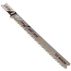 BOSCH U101BF 5-Piece 4 In. 10 TPI Clean for Wood U-shank Jig Saw Blades