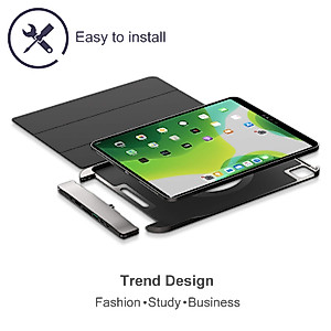 OKUT USB C Hub Case – 7 in 1 Full Aluminum Adapter with 4K HDMI, USB-C PD & Data, SD/Micro Reader, USB 3.0 & 3.5mm Jack Compatible with iPad Air 2020 11 inch/iPad Pro 10.9 inch 2020 & 2018 (Gray)…