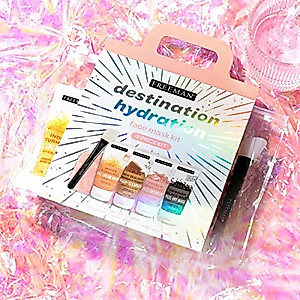 Freeman Limited Edition Destination Hydration Kit, Mini Travel Sized Face Masks, Moisturizing Masking Set, Skincare Variety Pack, Pore Clearing & Cleansing, Cruelty-Free, 7 Piece Gift Set