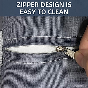 Rasugarlary Headrest Pillow for Patio Chaise Lounge Chair, Outdoor Chaise Pillows with Adjustable Elastic Stripe Head Resting Pillows for Recliner Office Chair, Dark Gray