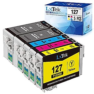 LxTek Remanufactured Ink Cartridge Replacement for 127 127XL T127 to use with Workforce 545 645 845 WF-3520 WF-3540 WF-7010 WF-7510 WF-7520 NX530 NX625 Printer (5-Pack)