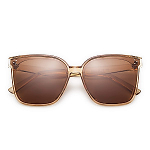 FEISEDY Retro Square Polarized Sunglasses Women Men Oversized Vintage Shades B2600