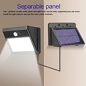 Zerone Solar Powered Light, 28 LED Solar Sensor Light Garden Light Wall Light Turns on Automatically 3 Modes for Home Garden