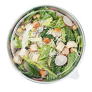 Restaurantware LIDS ONLY: Foil Lux Lids For 45 OZ Take Out Containers 200 Lift Tab Lids For Food Containers - Disposable Clear Plastic Food Container Lids Containers Sold Separately