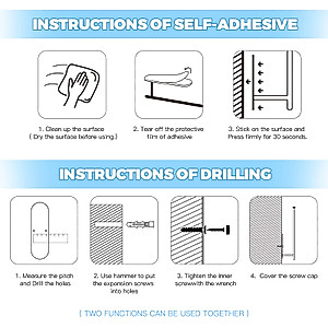 Paper Towel Holder, Adhesive Paper Towel Holder Under Cabinet, SUS304 Stainless Steel Wall Mount Paper Towel Holder for Kitchen, Countertop, Cabinet, Bathroom