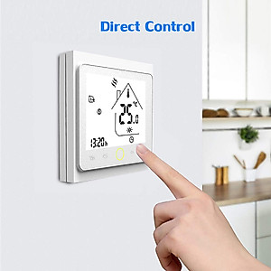 Maiju Smart tat Light Temperature Controller 5A Water Floor Heating for Home No Wi-Fi -- White