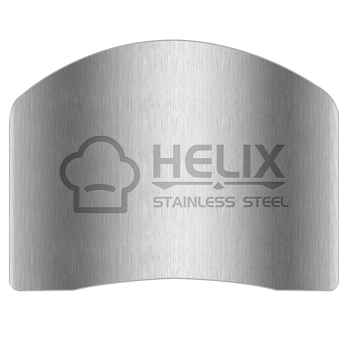 SLXDEX Finger Guard for Cutting, One & Double finger Kitchen Tool, Stainless Steel Knife Cutting Protector Cutting aid (Silver 2 single finger)