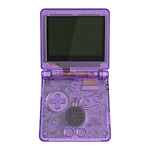 IPS Ready Upgraded eXtremeRate Clear Atomic Purple Custom Replacement Housing Shell for Gameboy Advance SP GBA SP – Compatible with Both IPS & Standard LCD – Console & Screen NOT Included