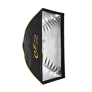 Glow EZ Lock 24x36 Quick Strip Rectangular Bowens Mount Softbox Lighting Kit with External, Internal Diffusers, Deflector Disk and Eggcrate Grid, Folding Softbox for Photography Studio Lighting