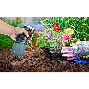 Yebeauty Plant Mister Spray Bottle, 2Pcs 17oz 500ml Fine Mist Plant Atomizer Watering Sprayer Bottle for Gardening Cleaning Solution with Top Pump Trigger Water, Clear Blue