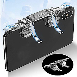 DragonPad 6 Finger Controller Trigger Game Fire Button Handle Gamepad for PUBG iOS Android As Shown