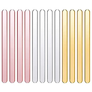 iHomeSet 30 Pcs 4.5 Inch Acrylic Popsicle Stick Reusable Cakesicle Sticks Mini Mirror Ice Cream Sticks for Candy Ice Creamsicle DIY, Multicolor