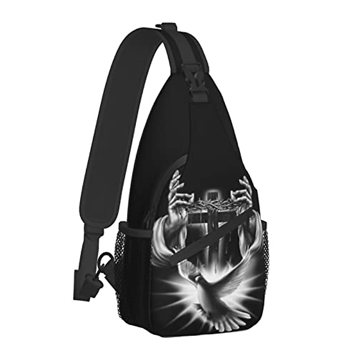 Christian Jesus Sling Bag Crossbody Chest Daypack Fashion Jesus Cross Casual Backpack Shoulder Bags for Women Men
