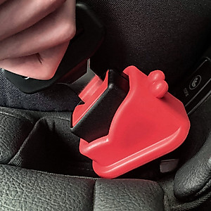G Ganen 2-Pack Buckle Holder Compatible with Baby Seat - Keep Buckle in Upright Position and Makes Buckling Easier (Red)