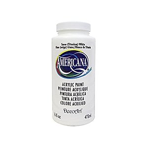 Decoart Americana Acrylics 16oz Snow White, 16 Fl Oz (Pack of 1)