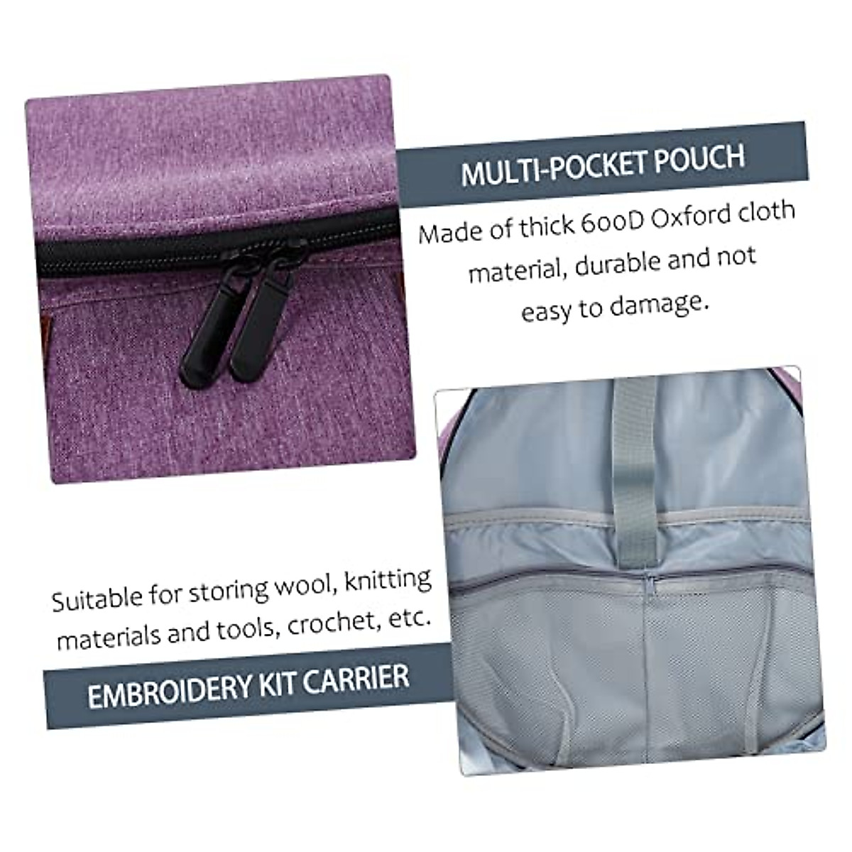 FAVOMOTO 1pc Sewing Storage Bag Knit Tote Bag Embroidery Tools Knitted Tote Bag Embroidery Tools Pouch Embroidery Supplies Storage Tote Sewing Carrying Bag Embroidery Sewing Tool Holder Set