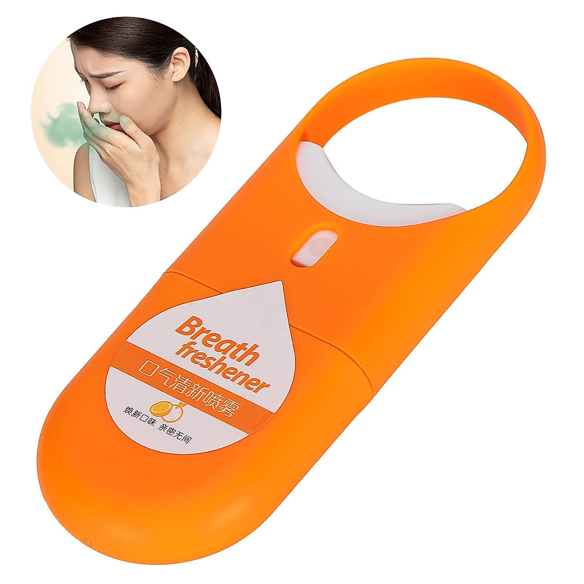 Mouth Spray, Oral Care Spray Cleaner to Eliminate Bad Breath Fine Mist Breath Aerosol Breath Cleaner for Salt(Orange flavor)