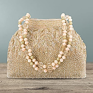 Aheli Potli Bags for Women Evening Bag Clutch Ethnic Bride Purse with Drawstring (P66C)