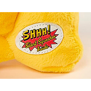goDog Flips Duck-Bear Silent Squeak Plush Dog Toy, Chew Guard Technology - Yellow, Small