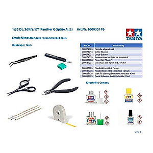 Tamiya 300035176 – 1:35 WWII Special Vehicle 171 Panther G Late Version (2)