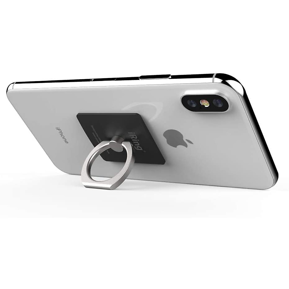 iRing Link, Made in Korea, Wireless Charging Friendly Phone Holder - Cell Phone Ring Grip Finger Holder and Stand Compatible with iPhone, Galaxy, and Other Smartphones(Matt Black)