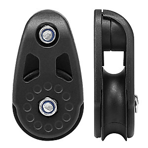 LIXADA 2Pcs Kayak Slide Rail Anchor Trolley Kit Pulley Blocks for Kayak Canoe Boat