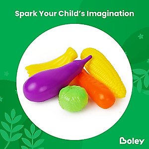 Boley Educational Toy Shopping Cart - Supermarket Playset with Included Grocery Cart Toy and Pretend Food Accessories - Perfect for Kids, Children, Toddlers Learning Development