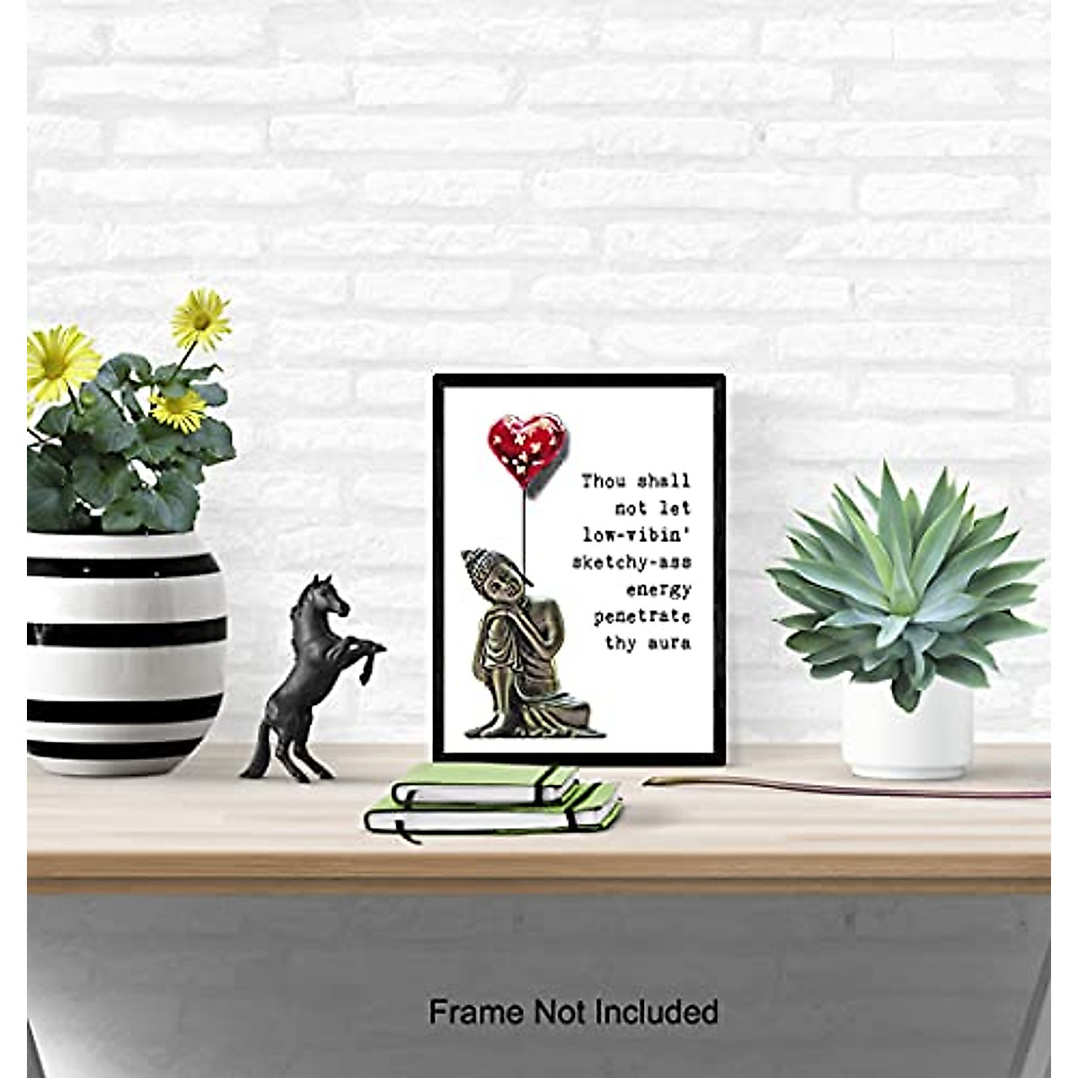 Zen Buddha Wall Art & Decor - LARGE 11X14 - Spa Room Decor - Spiritual Gifts for Women - Namaste Wall Decor - Positive Quotes Poster - Encouragement Gifts for Women - Meditation Gifts - Buddhist Sign