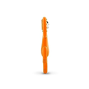 Matchstick Monkey Dancing Monkey Teething Toy for Babies & Toddlers, BPA-Free Food Grade Silicone, Easy to Hold, Stimulates and Massages Sore Gums, Orange