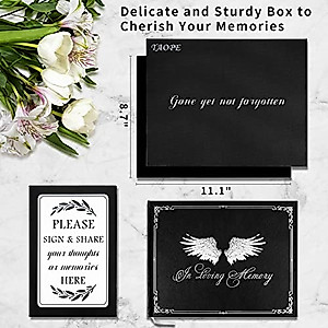 TAOPE Funeral Guest Book| Memorial Guest Book | Celebration of Life Funeral Guest Book| in Loving Memory | 10.2” x 7.8”, Guest Sign in Book