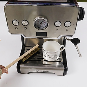 MAXMAN Brass Brush, Soft Brass Bristle Wire Brush for Cleaning Metal Rust, Welds, Home and Kitchen, Wire Scratch Brushes with 10" Beechwood Handle